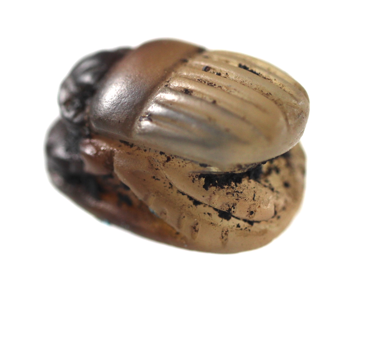 ANCIENT EGYPT. STONE SCARAB. 1250 B.C RAMISSES II ERA