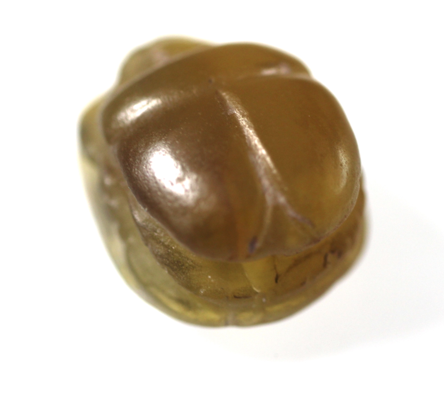 ANCIENT EGYPT. LIBYAN GLASS SCARAB. 1250 B.C RAMISSES II ERA