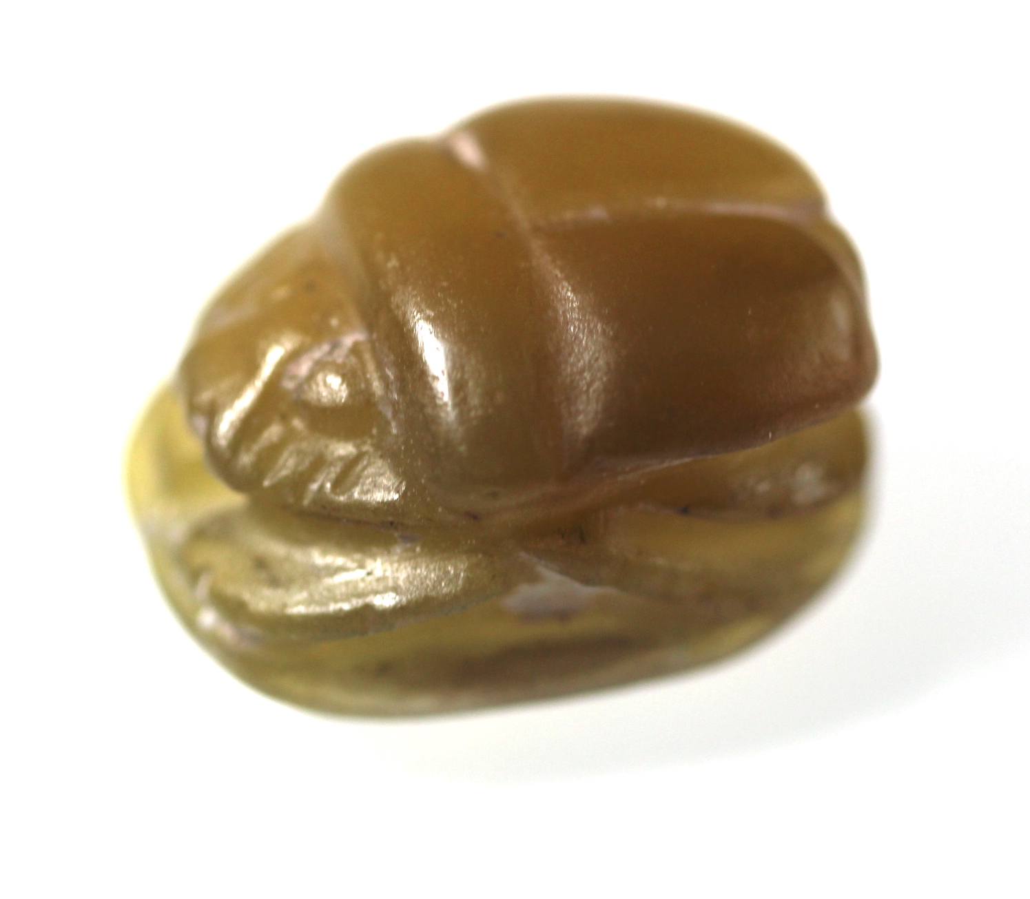 ANCIENT EGYPT. LIBYAN GLASS SCARAB. 1250 B.C RAMISSES II ERA