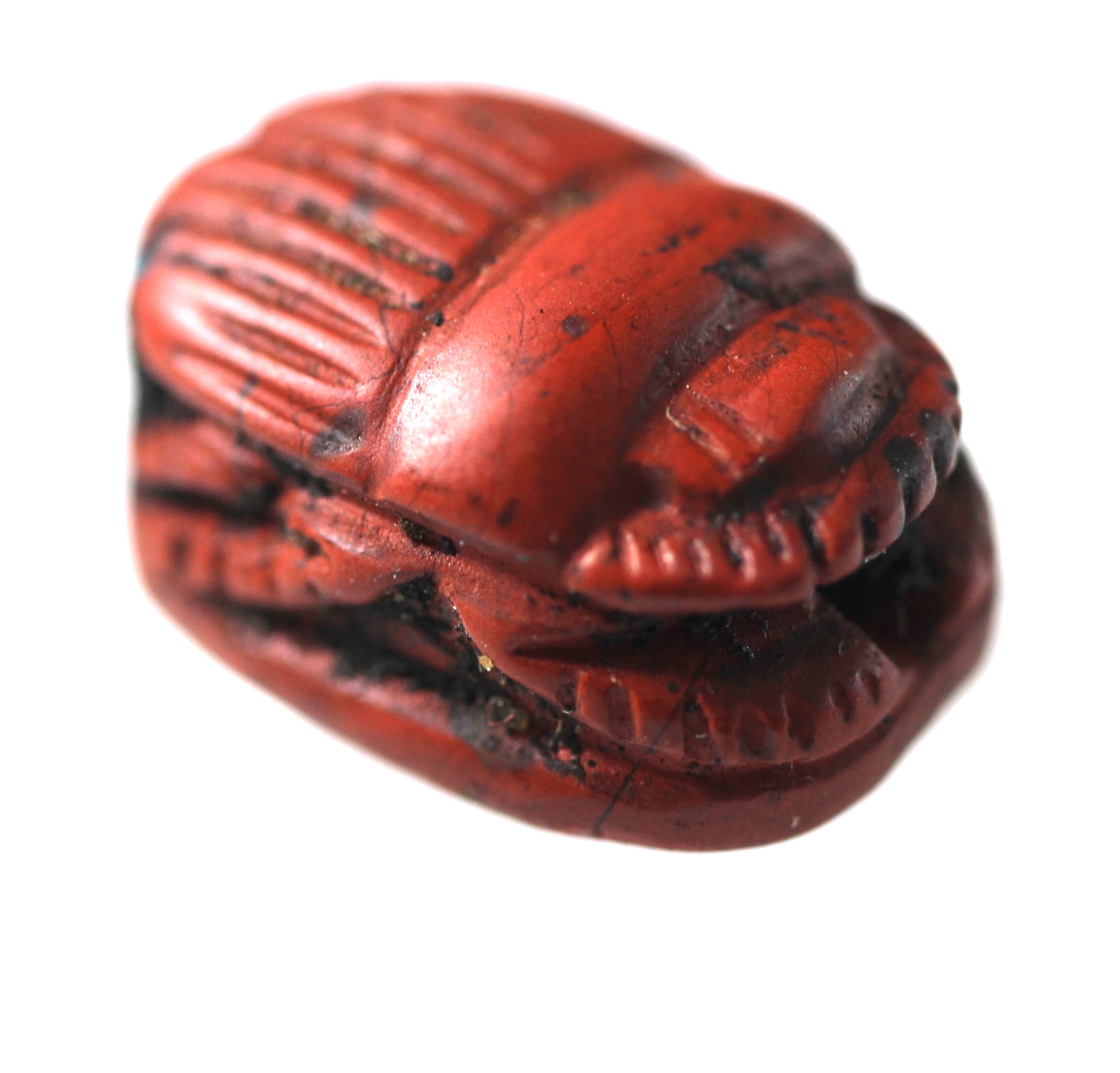 ANCIENT EGYPT. RED JASPER STONE SCARAB. 1250 B.C
