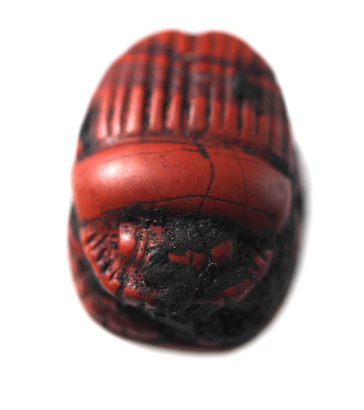 ANCIENT EGYPT. RED JASPER STONE SCARAB. 1250 B.C