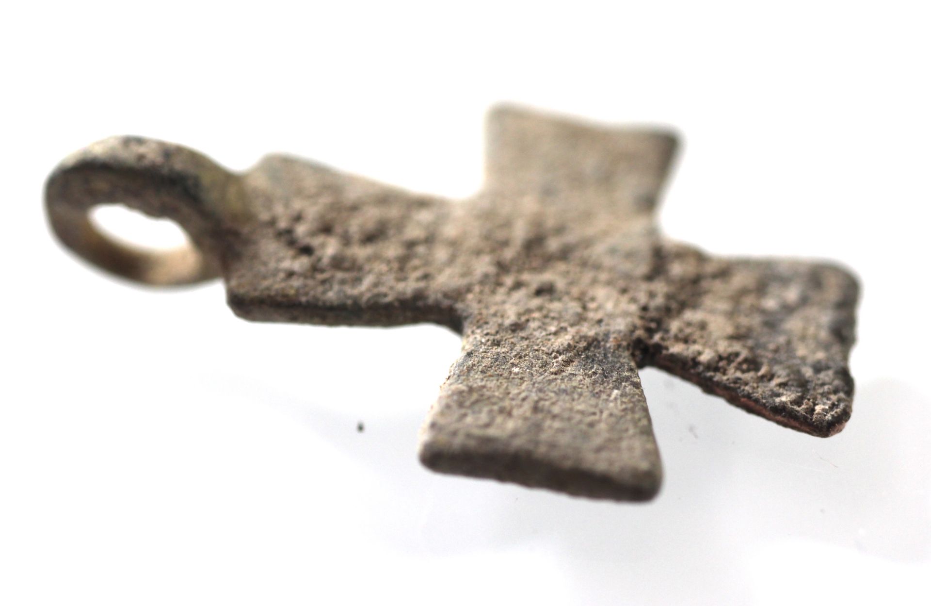 HOLY LAND. BYZANTINE. BRONZE CROSS. 1000 A.D