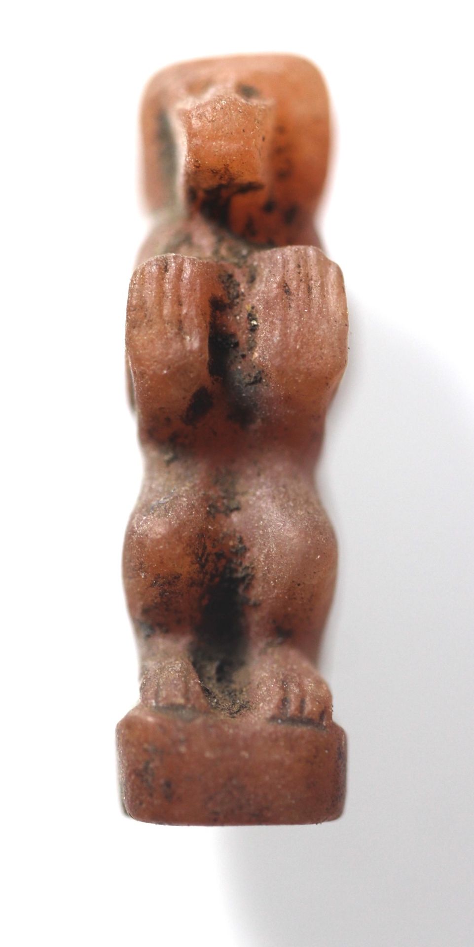 ANCIENT EGYPT. DOUBLE SIDED STONE AMULET. MONKEY. 1250 B.C NEW KINGDOM