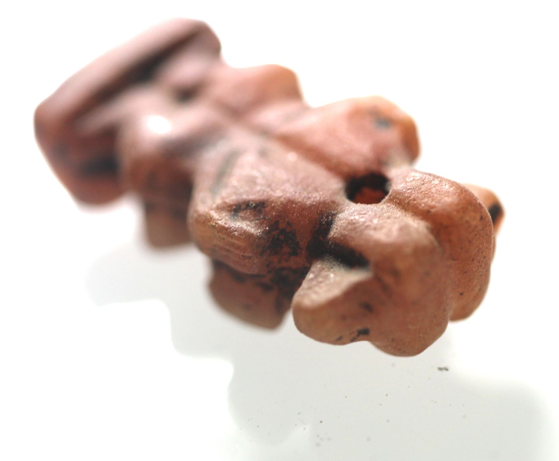 ANCIENT EGYPT. DOUBLE SIDED STONE AMULET. MONKEY. 1250 B.C NEW KINGDOM