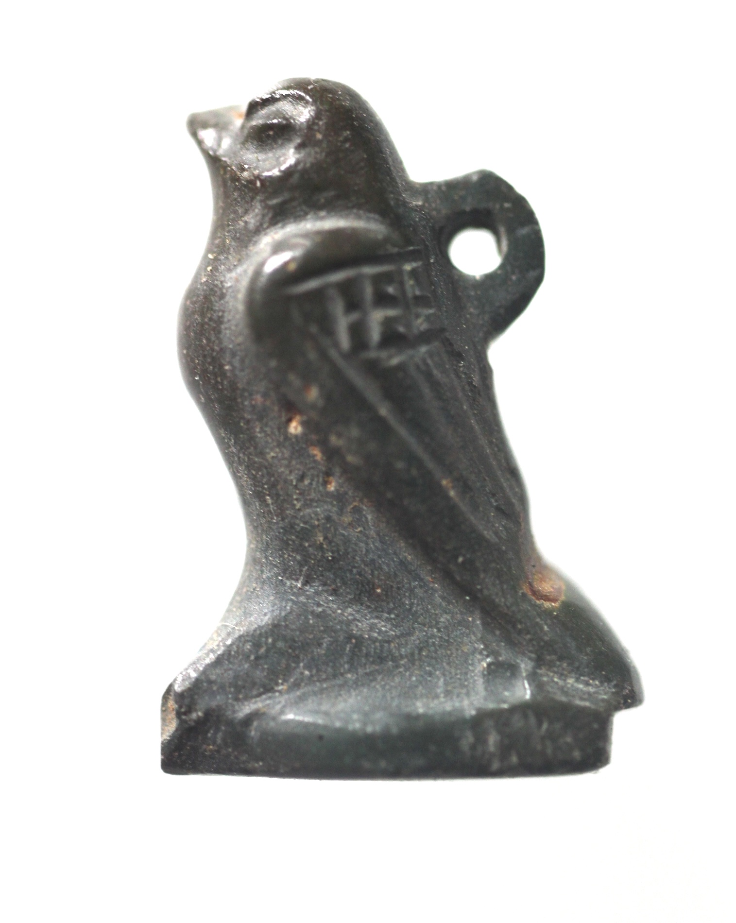 ANCIENT EGYPT. STONE HORUS AMULET. NEW KINGDOM 1250 B.C!