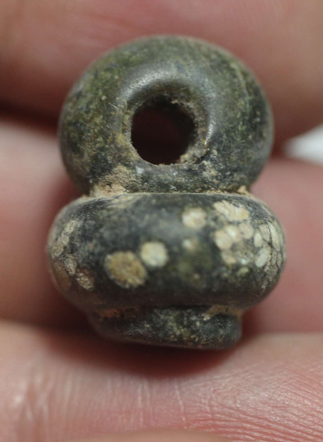 Acropolo. ANCIENT BYZANTINE MOSAIC GLASS BEAD. 1000 + YEARS OLD