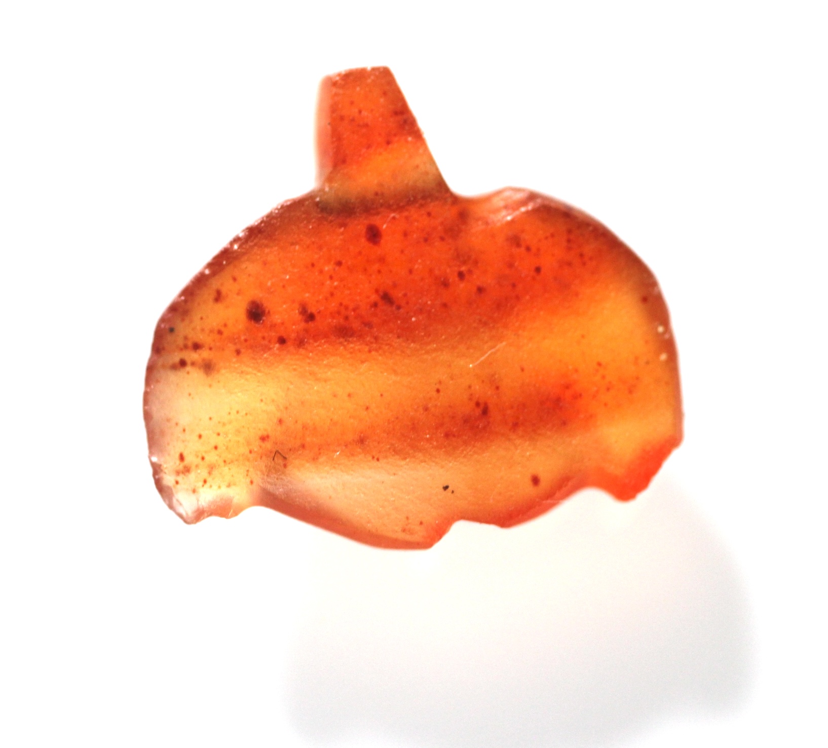 ANCIENT EGYPT. CARNELIAN LUNAR DISC AMULET. 1300 B.C