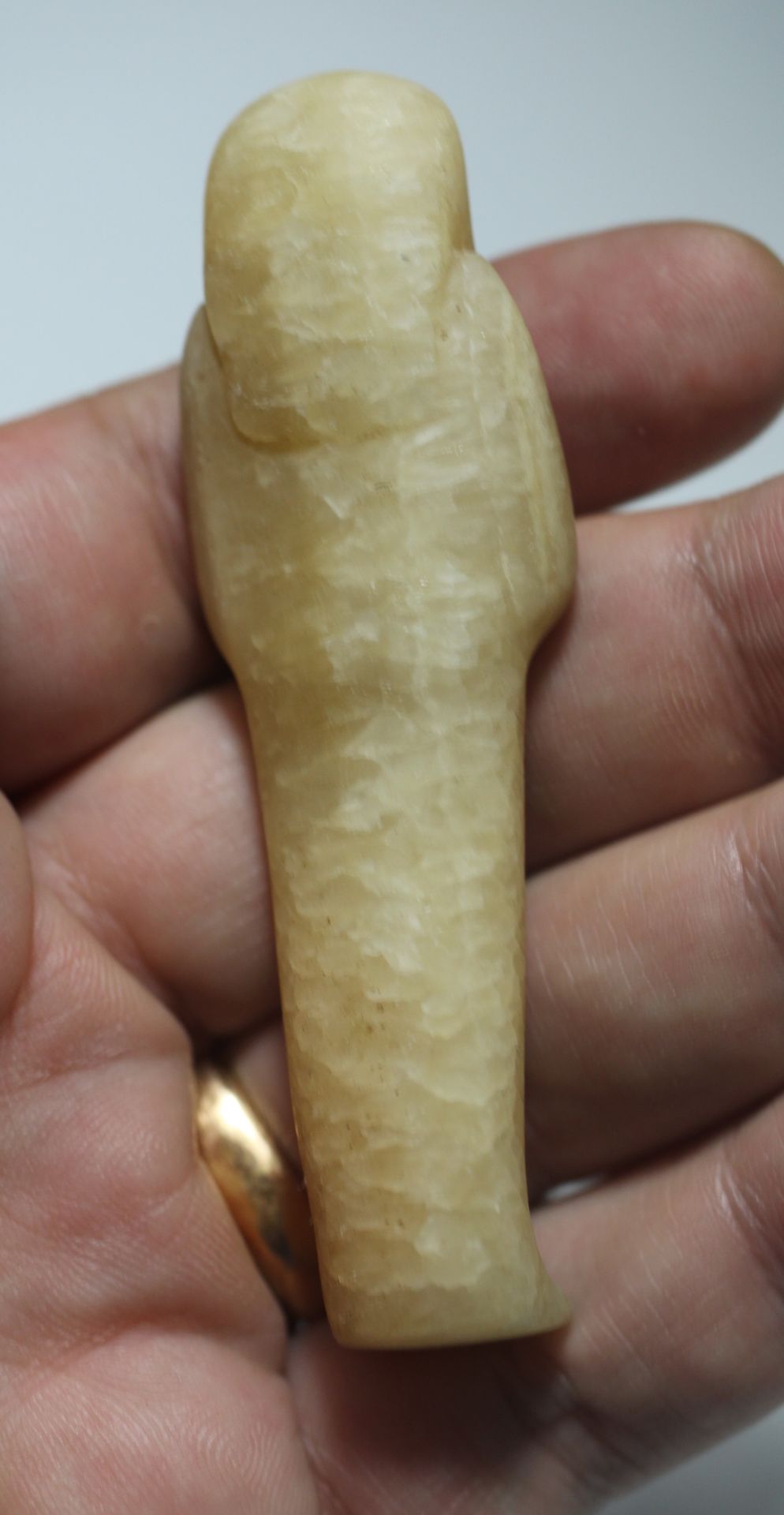 ANCIENT EGYPT, NEW KINGDOM. ALABASTER USHABTI. 1292 - 1069 B.C