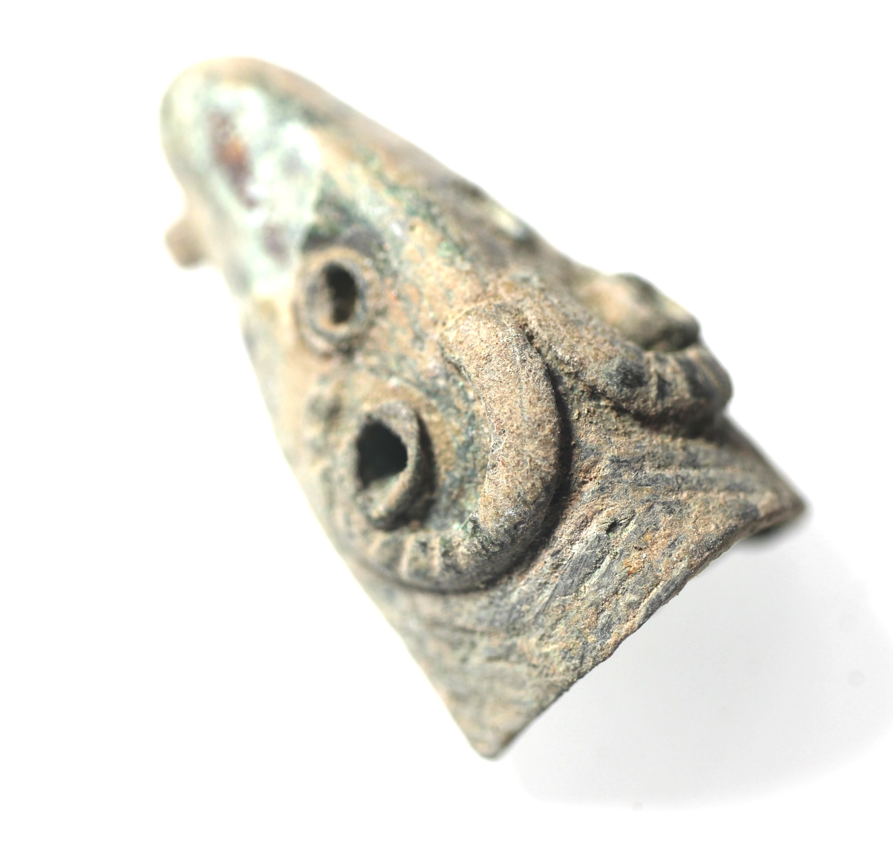 ANCIENT ACHAEMENID BRONZE LOCK. RAM'S HEAD 500 B.C. PERSIAN OCCUPATION ...