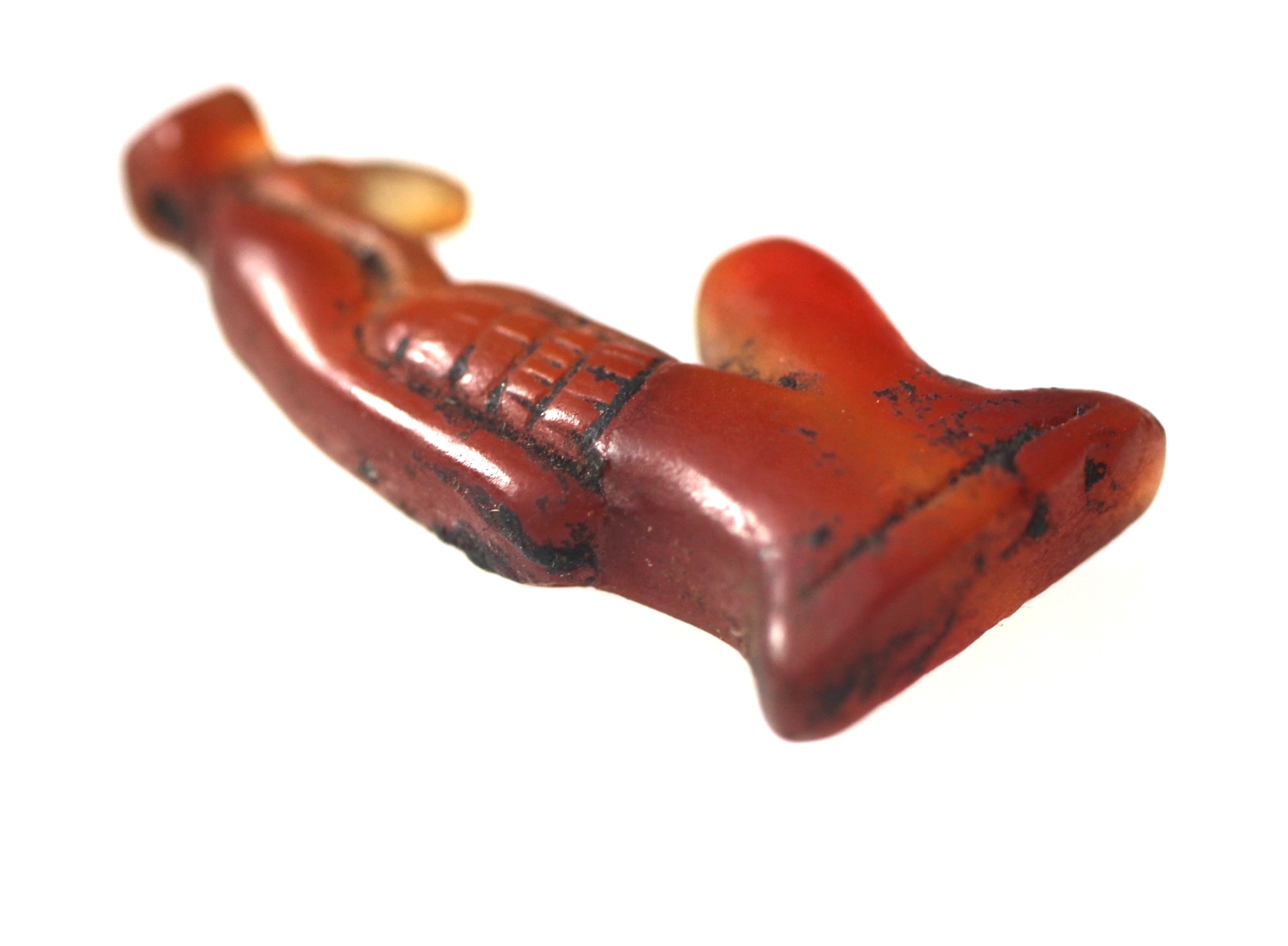 ANCIENT EGYPT. CARNELIAN STONE THOTH AMULET . 13 CENTURY B.C - NEW KINGDOM