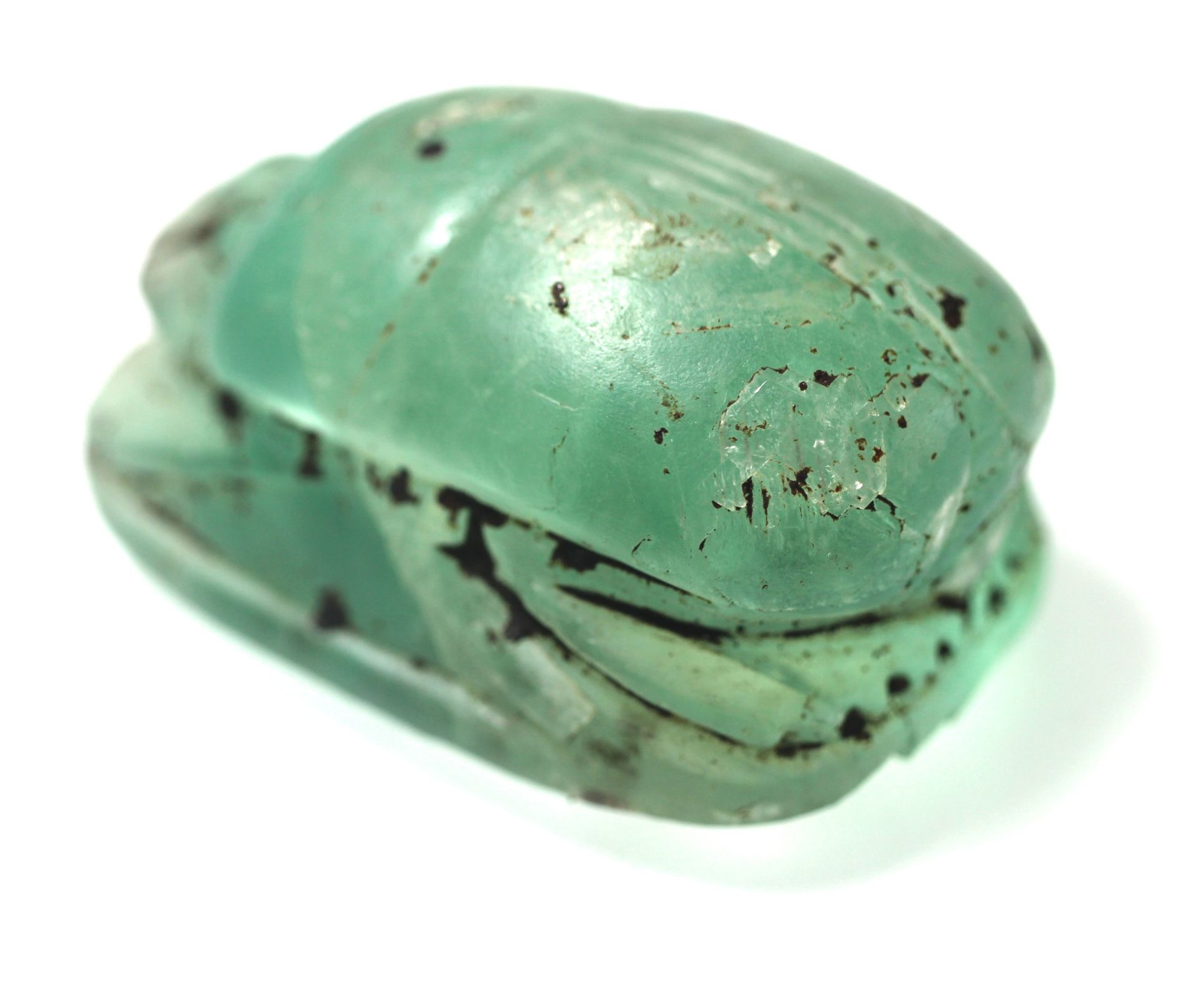 Acropolo. ANCIENT EGYPT. ENORMOUS LIBYAN GLASS SCARAB. 1250 B.C