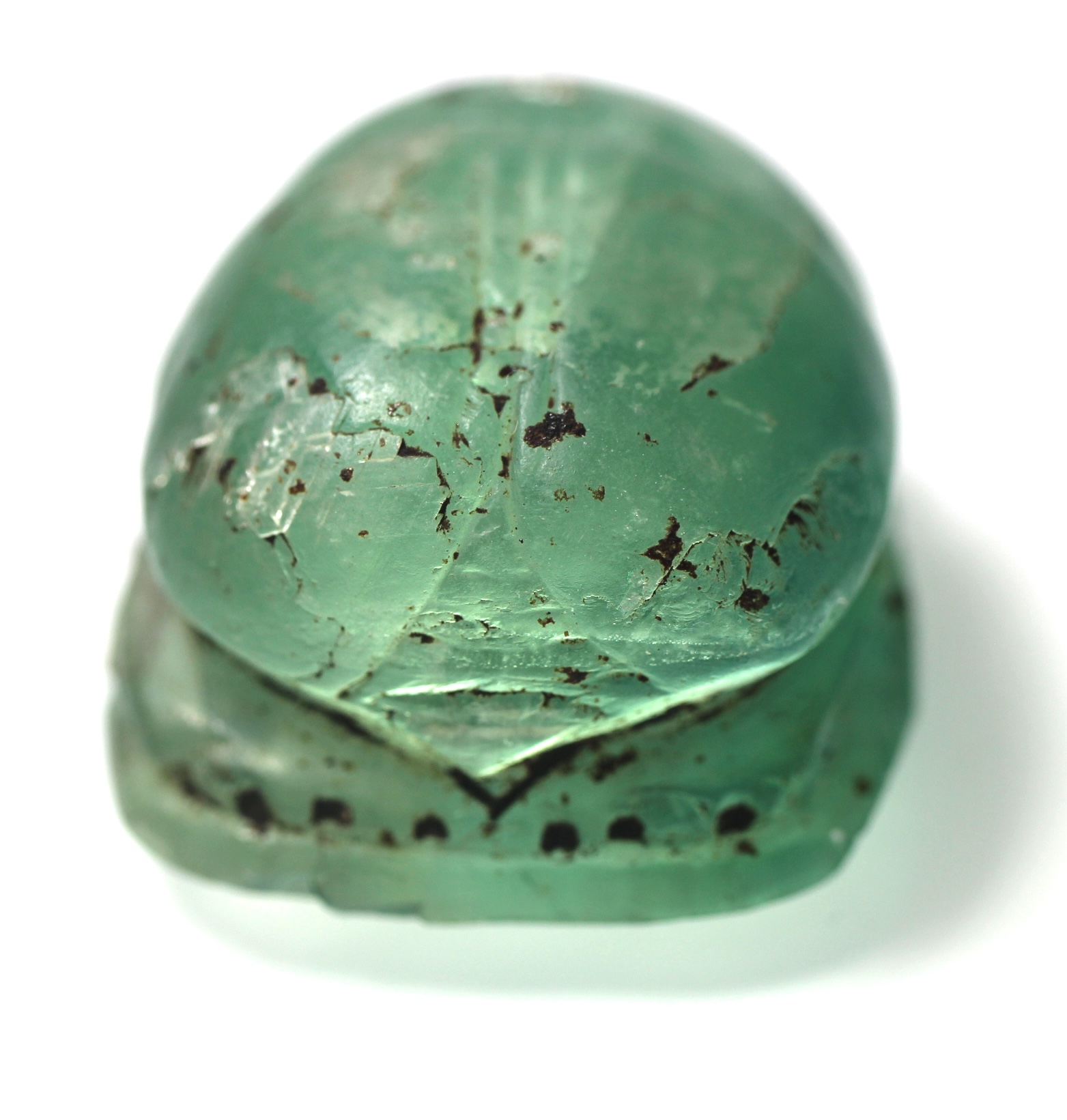 Acropolo. ANCIENT EGYPT. ENORMOUS LIBYAN GLASS SCARAB. 1250 B.C