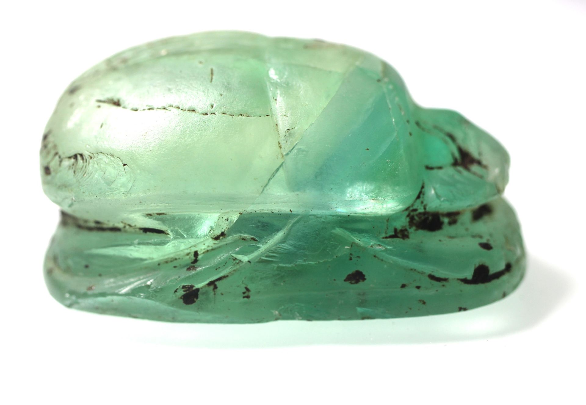 Acropolo. ANCIENT EGYPT. ENORMOUS LIBYAN GLASS SCARAB. 1250 B.C