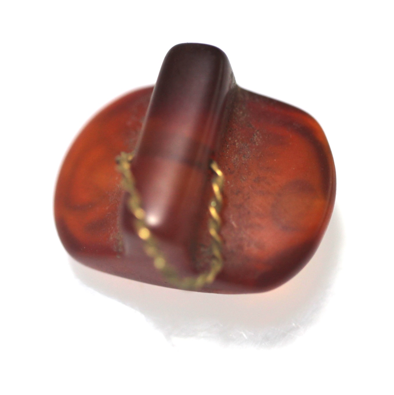 ANCIENT EGYPT CARNELIAN SEAL AMULET WITH IT'S GOLD RING. 1250 B.C ...