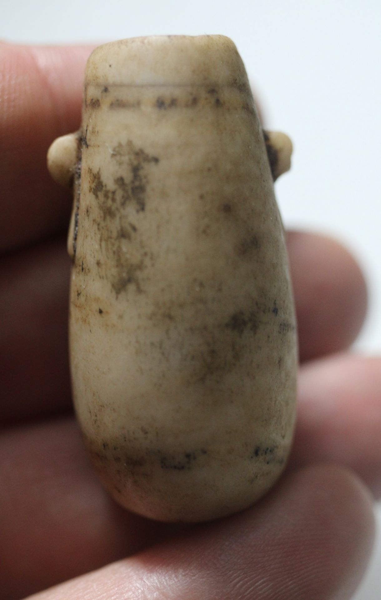 ANCIENT EGYPT. MIDDLE KINGDOM SMALL ALABASTER VESSEL. 2000 - 1600 B.C