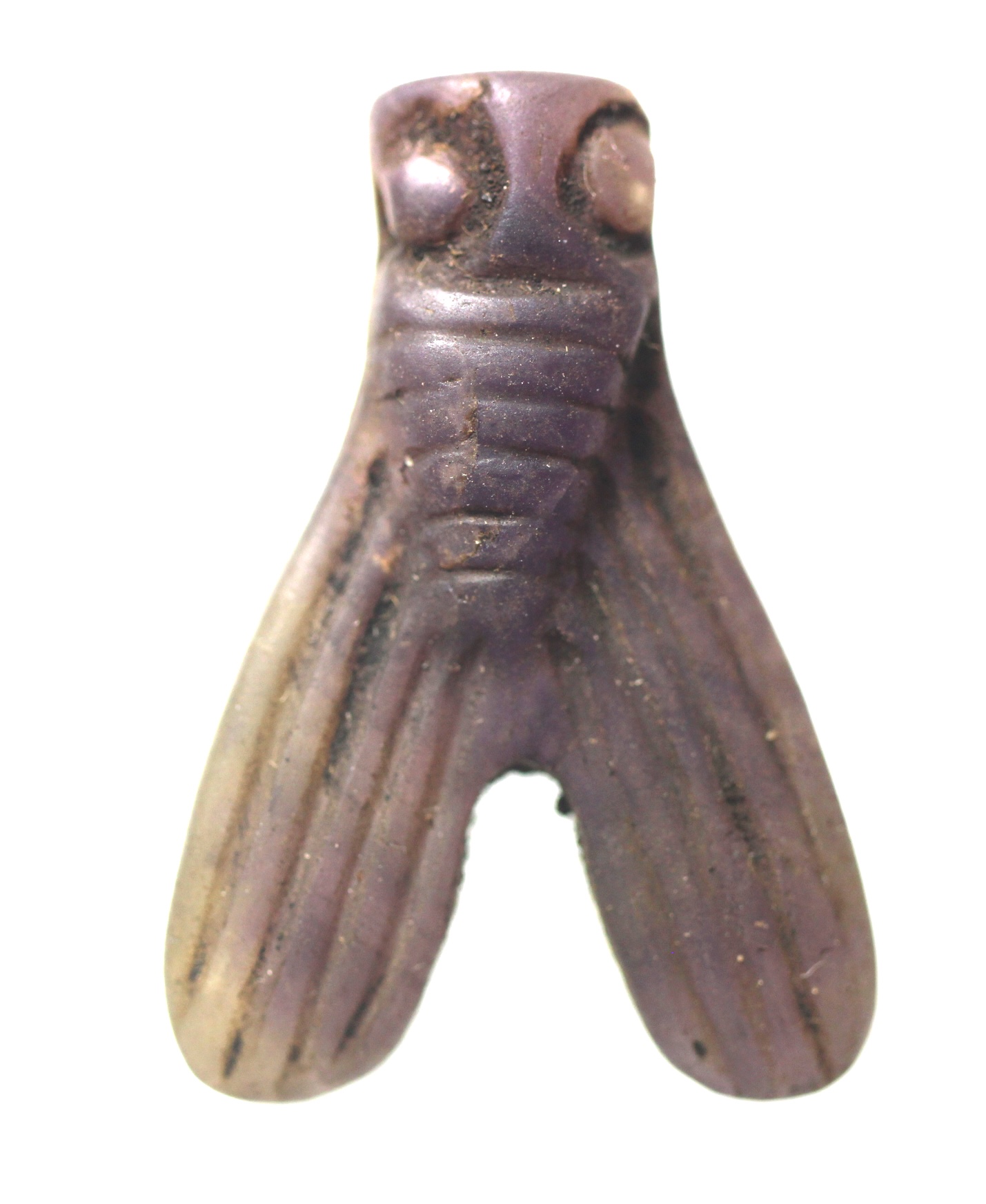 Acropolo. ANCIENT EGYPT. NEW KINGDOM AMETHYST FLY AMULET . 1250 B.C
