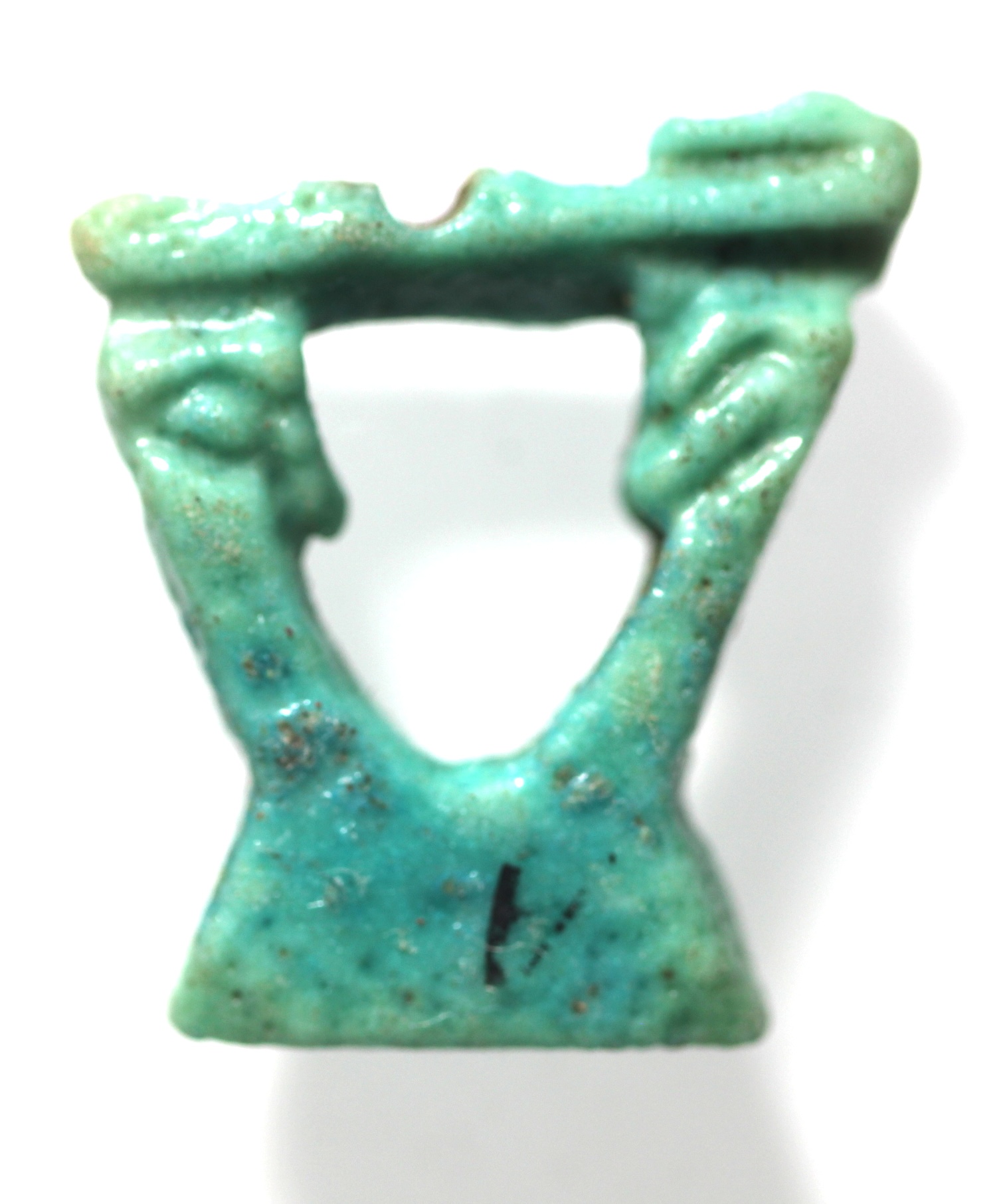 ANCIENT EGYPT. UNIQUE MUMMIFICATION SCENE? FAIENCE AMULET. 600 - 300 B.C