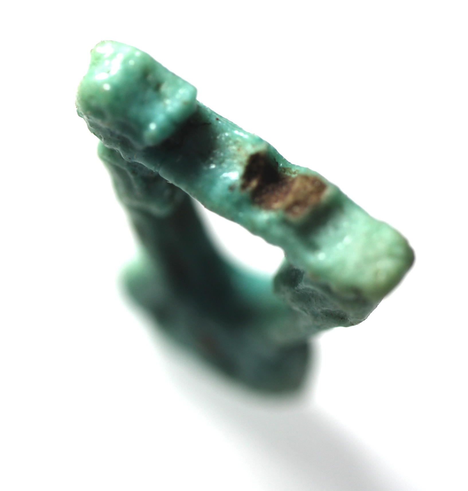 ANCIENT EGYPT. UNIQUE MUMMIFICATION SCENE? FAIENCE AMULET. 600 - 300 B.C