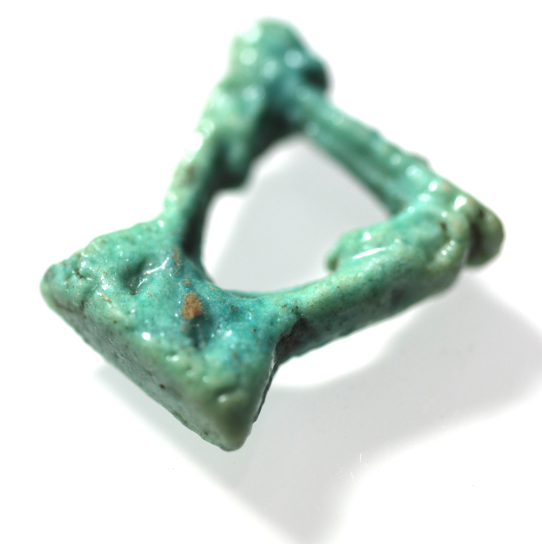 ANCIENT EGYPT. UNIQUE MUMMIFICATION SCENE? FAIENCE AMULET. 600 - 300 B.C