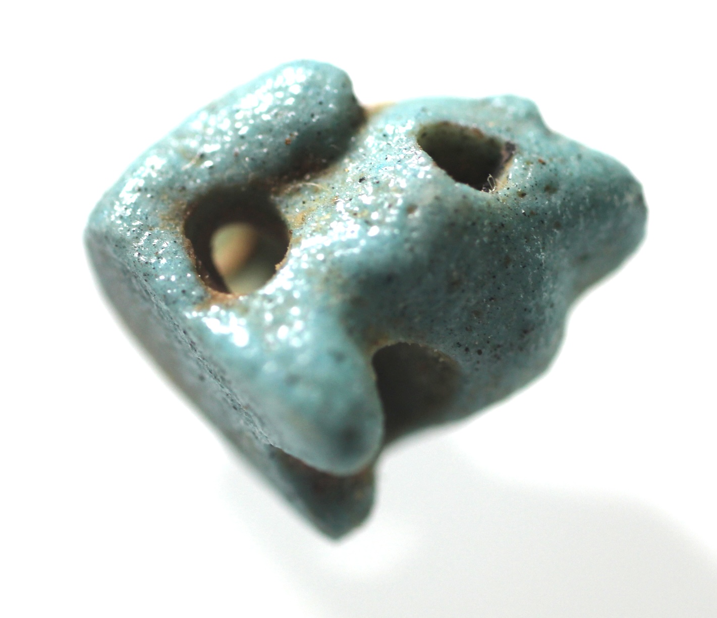 ANCIENT EGYPT. FAIENCE FROG AMULET. 600 - 300 B.C