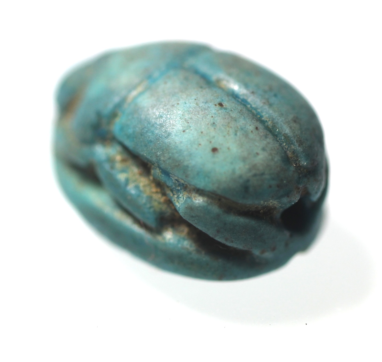 ANCIENT EGYPT. FAIENCE SCARAB. NEW KINGDOM . 1400 - 1200 B.C