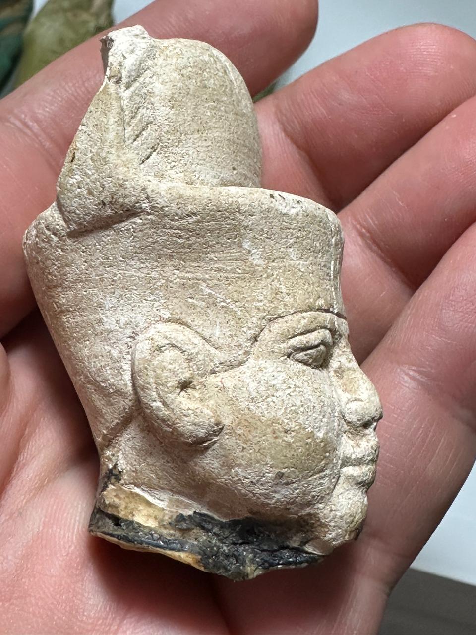 Ancient Egypt. Limestone Head of Amun - Re. 600 - 300 B.C