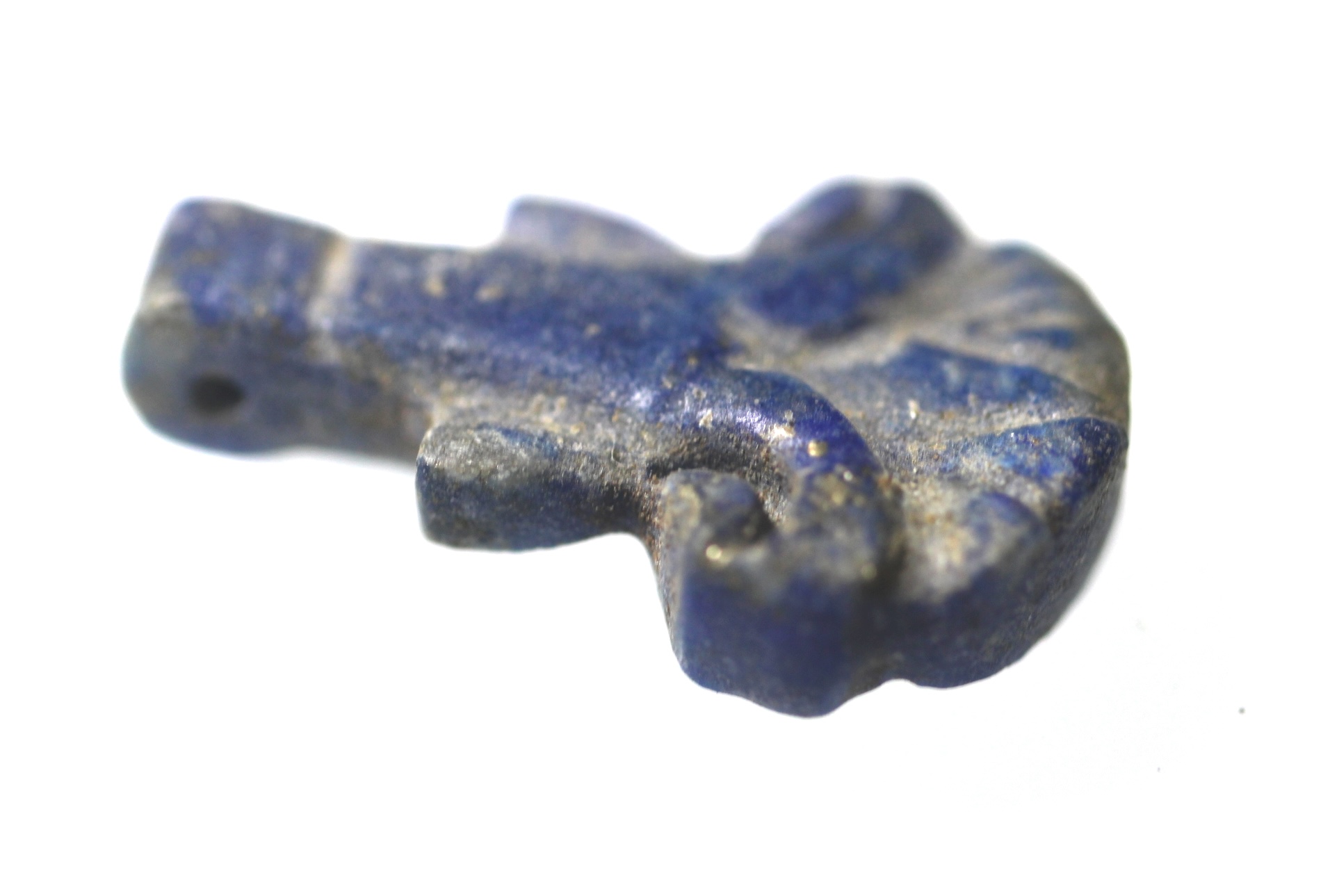 ANCIENT EGYPT. LAPIS LAZULI LOTUS PETAL AMULET. 1250 B.C NEW KINGDOM