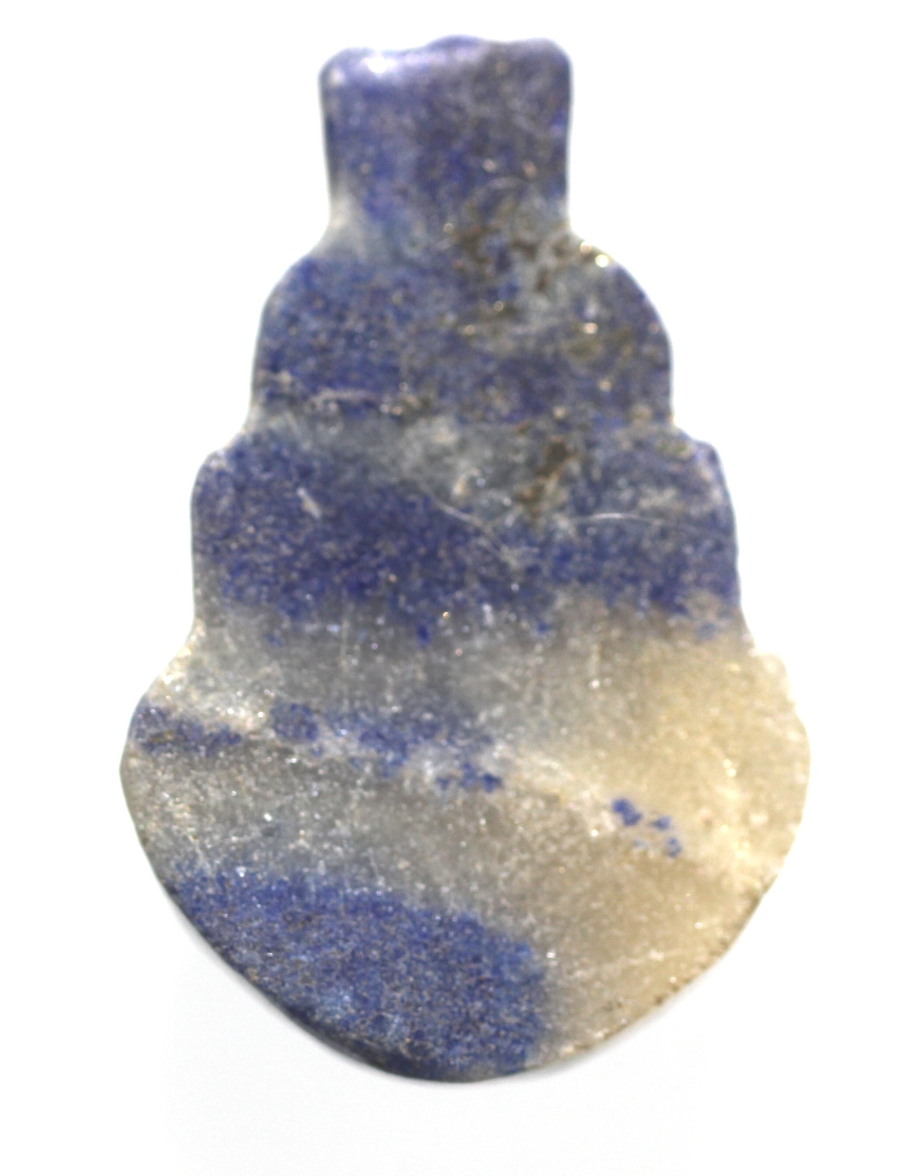 ANCIENT EGYPT. LAPIS LAZULI LOTUS PETAL AMULET. 1250 B.C NEW KINGDOM