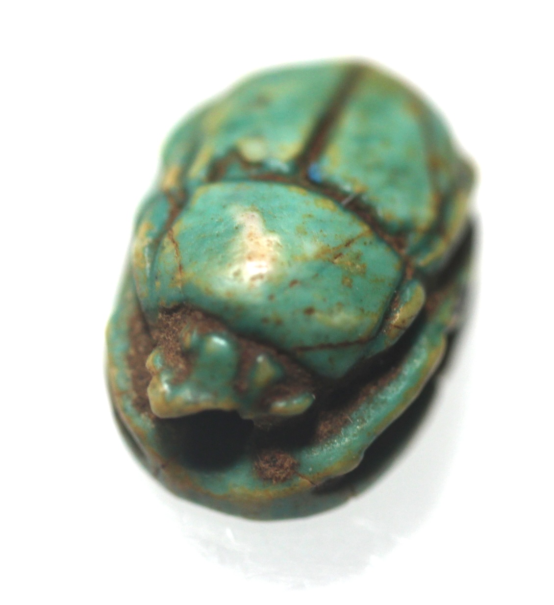 ANCIENT EGYPT. STONE SCARAB. BES 1400 - 1200 B.C