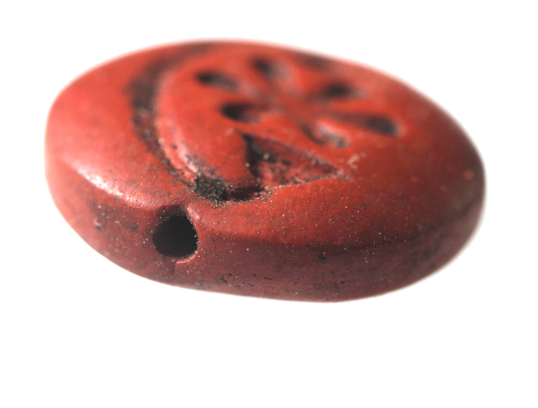 ANCIENT EGYPT. NEW KINGDOM. RED JASPER DISC SHAPED AMULET. 1250 B.C ...