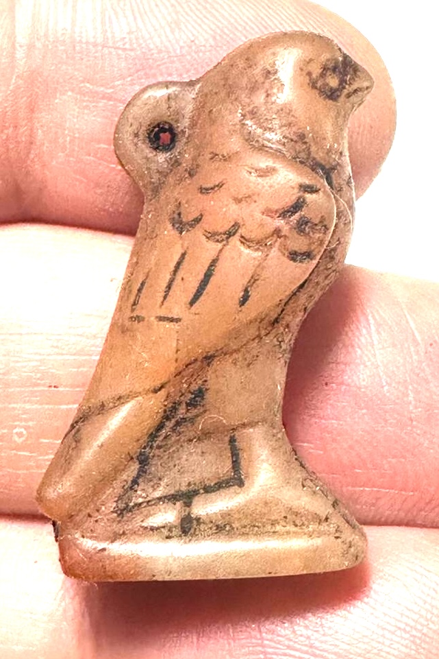 ANCIENT EGYPT. LARGE STONE HORUS AMULET. NEW KINGDOM 1250 B.C