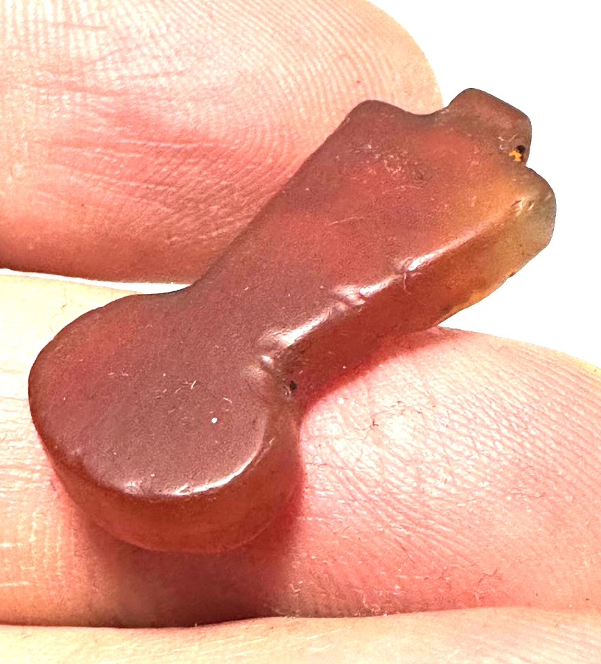 ANCIENT EGYPT. NEW KINGDOM STONE MENAT AMULET. 1250 B.C