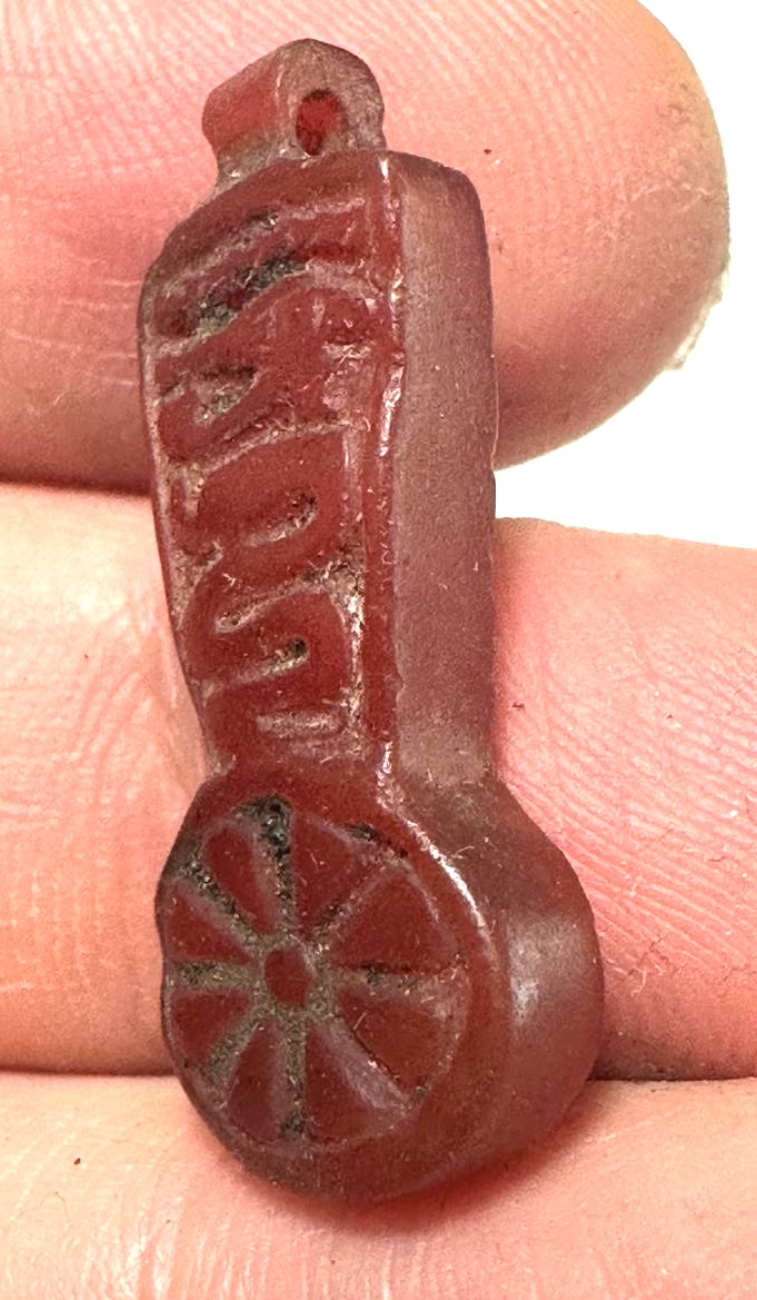 ANCIENT EGYPT. NEW KINGDOM STONE MENAT AMULET. 1250 B.C