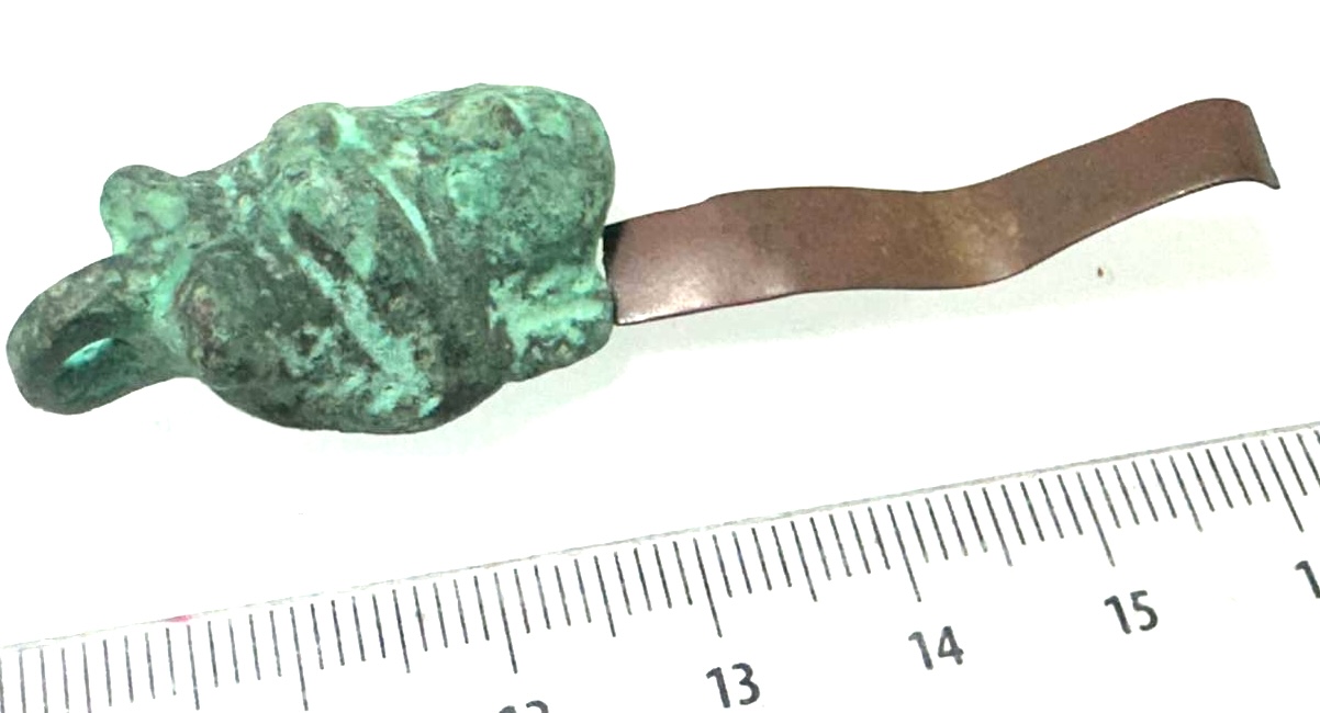 ANCIENT EGYPT. ROMAN BRONZE PENDANT. MEDUSA. ISLAMIC BRONZE STRIP, 200 ...