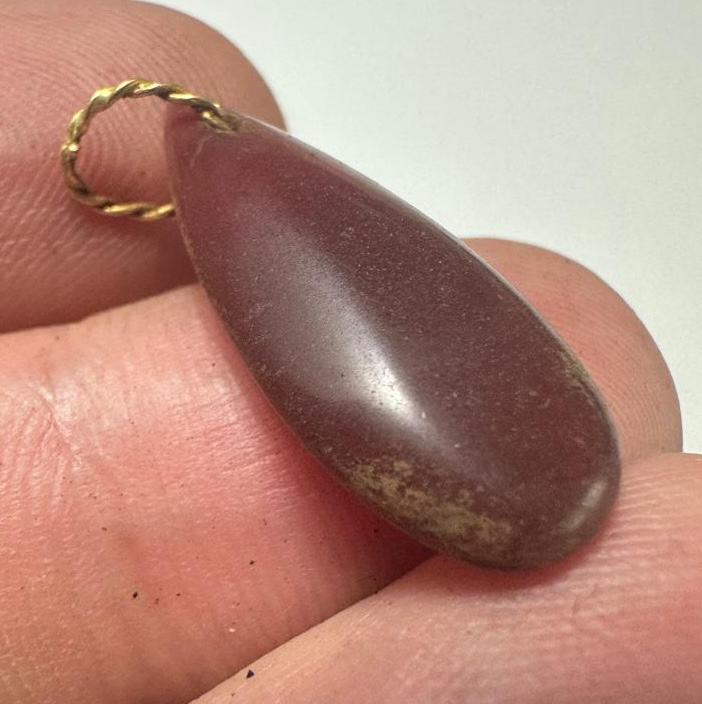 ANCIENT EGYPT. NEW KINGDOM TEAR DROP CARNELIAN AMULET / BEAD WITH ...