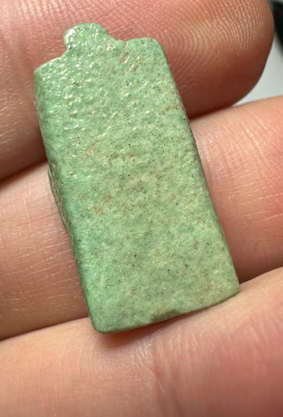 ANCIENT EGYPT. GRECO - ROMAN FAIENCE OSIRIAN TRIAD AMULET. 300 B.C ...