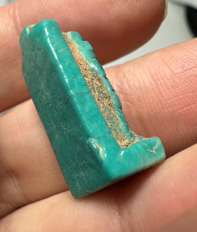 ANCIENT EGYPT. GRECO - ROMAN FAIENCE OSIRIAN TRIAD AMULET. 300 B.C ...