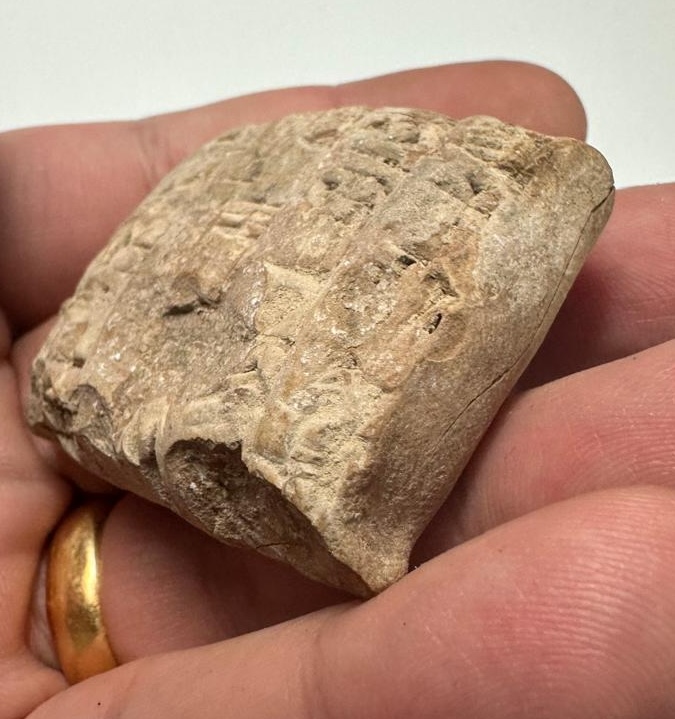 Ancient Mesopotamian . Sumerian Clay cuneiform tablet. 2200 - 1900 BC